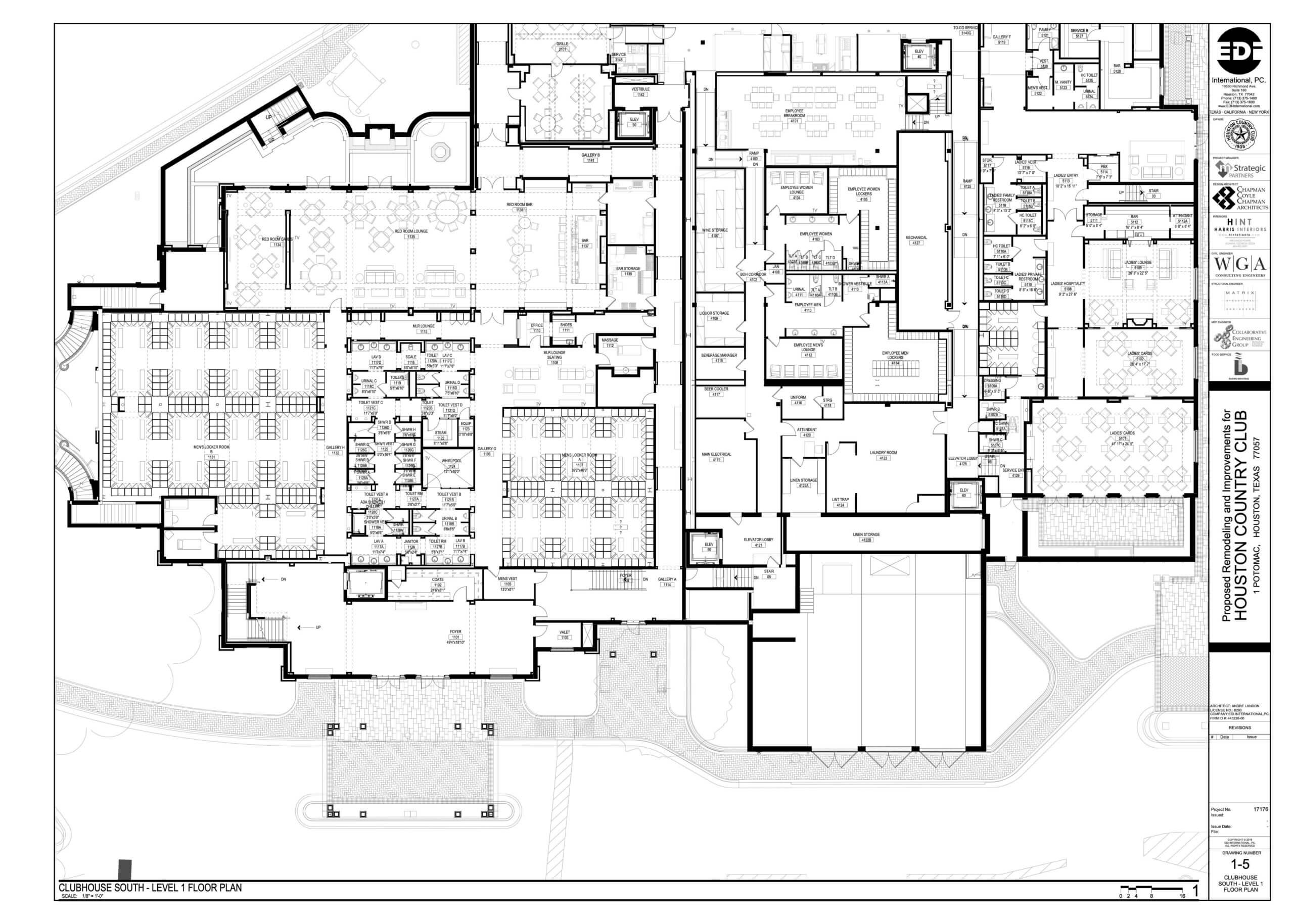 1-5 – CLUBHOUSE SOUTH – LEVEL 1 FLOOR PLAN | m Strategic Partners